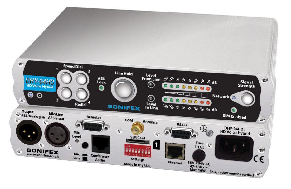 How do you connect a telephone to a mixing console?