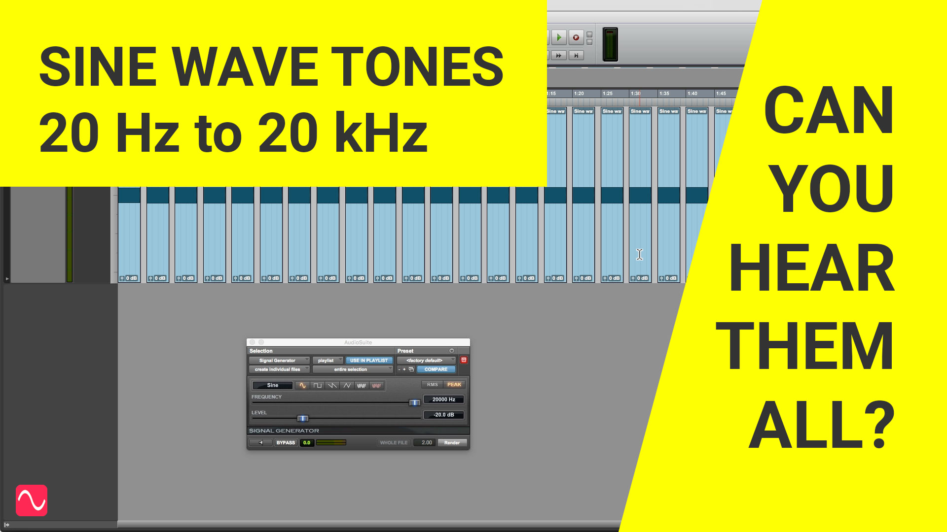 Sine Wave Tones 20 Hz To 20 KHz Can You Hear Them All Sine Wave Tones 20 Hz To 20 KHz Can You Hear Them All