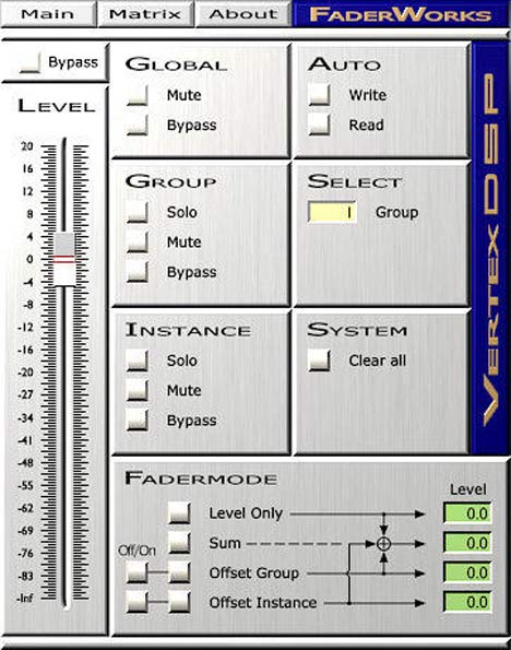 VertexDSP Debuts FaderWorks Gain Adjustment Plug-In